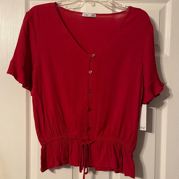 Dex | Tops | Nwt Dex Button Down Tie At Waist Top | Poshmark